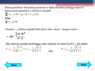 Konsep dasar pendugaan parameter | PPT