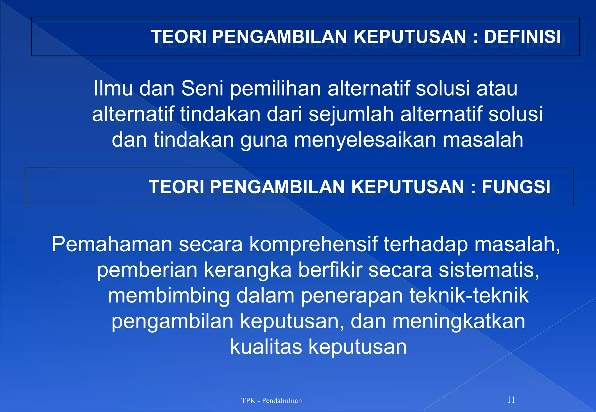 Konsep dasar pengambilan keputusan | PDF