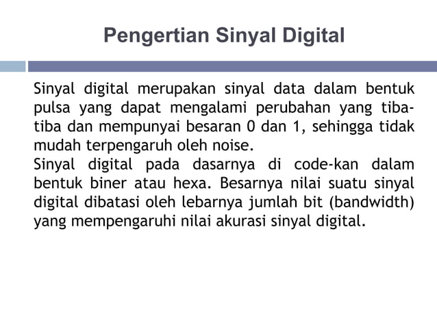 Konsep Dasar Pengolahan Sinyal Digital | PPTX