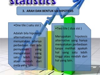 Konsep dasar pengujian hipotesis | PPTX
