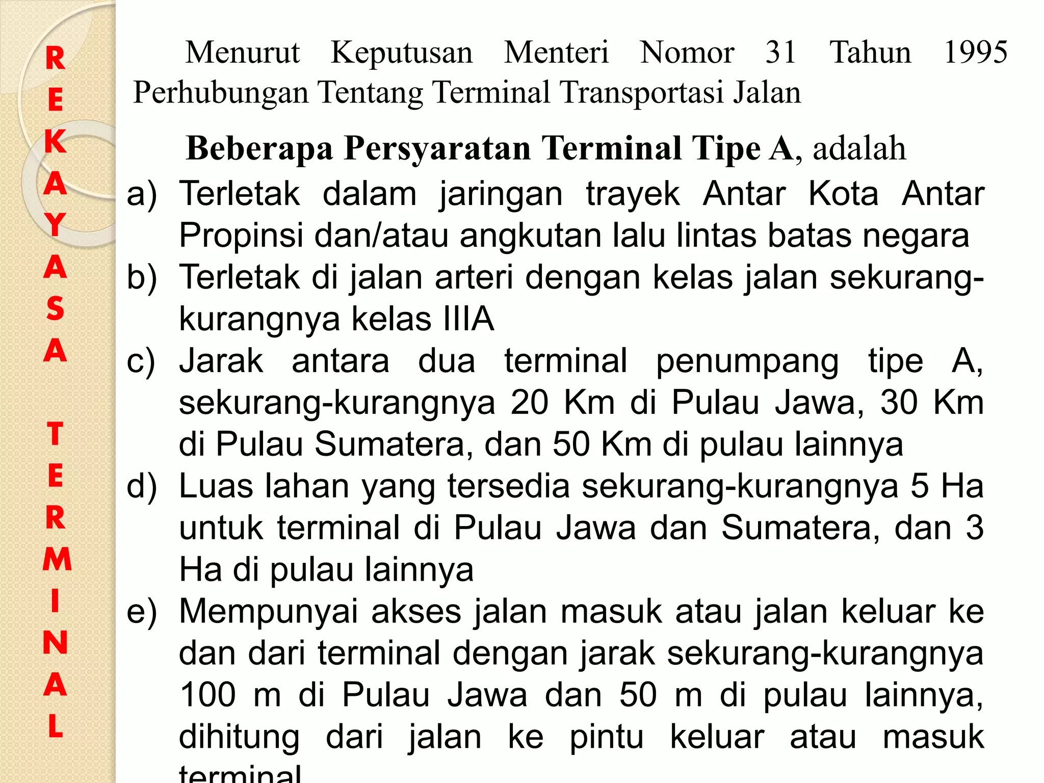 Konsep dasar perencanaan terminal | PPTX