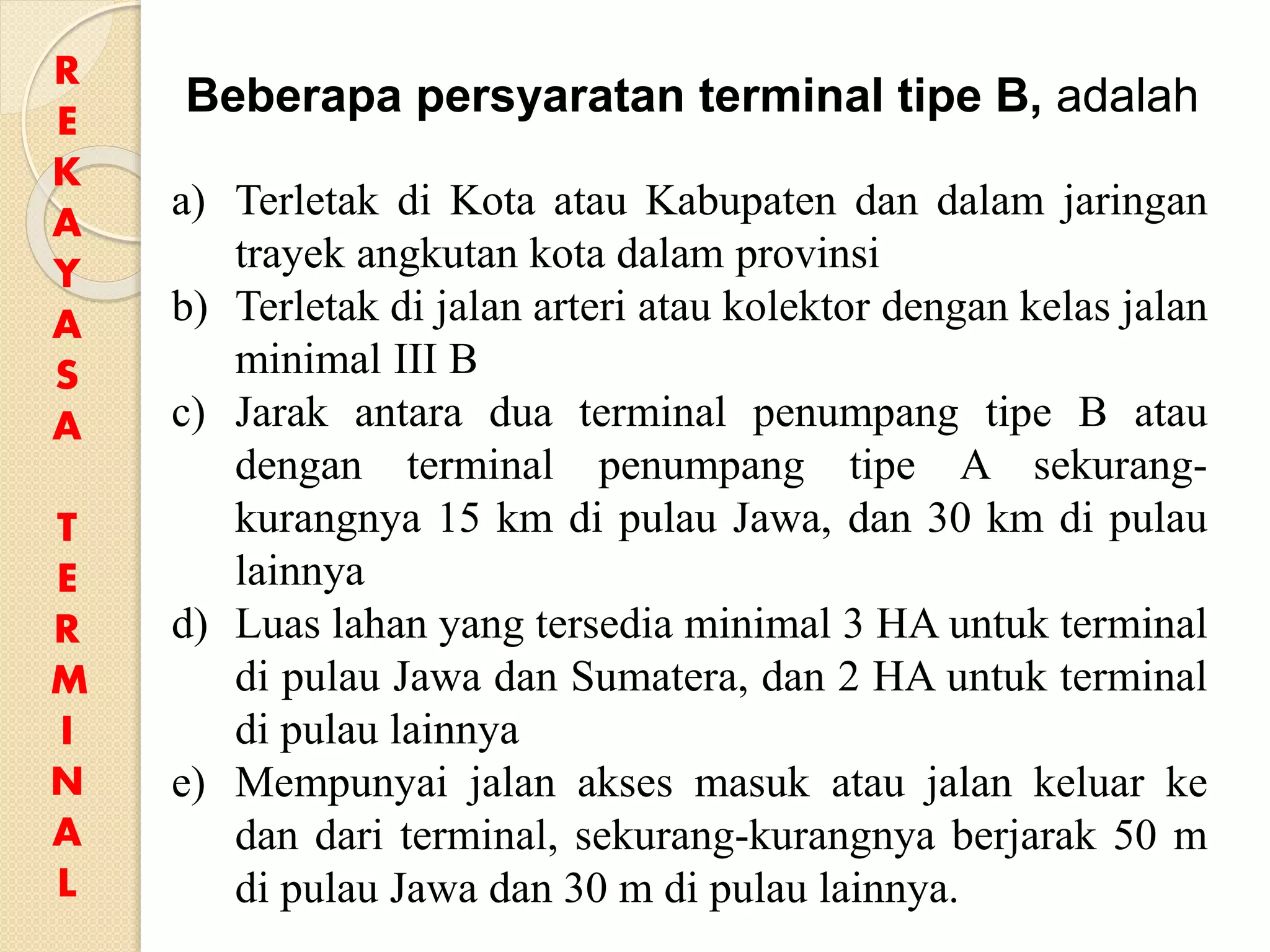 Konsep dasar perencanaan terminal | PPTX