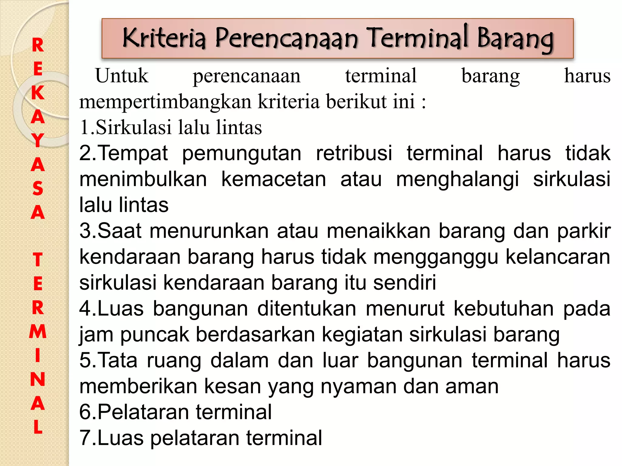 Konsep dasar perencanaan terminal | PPTX