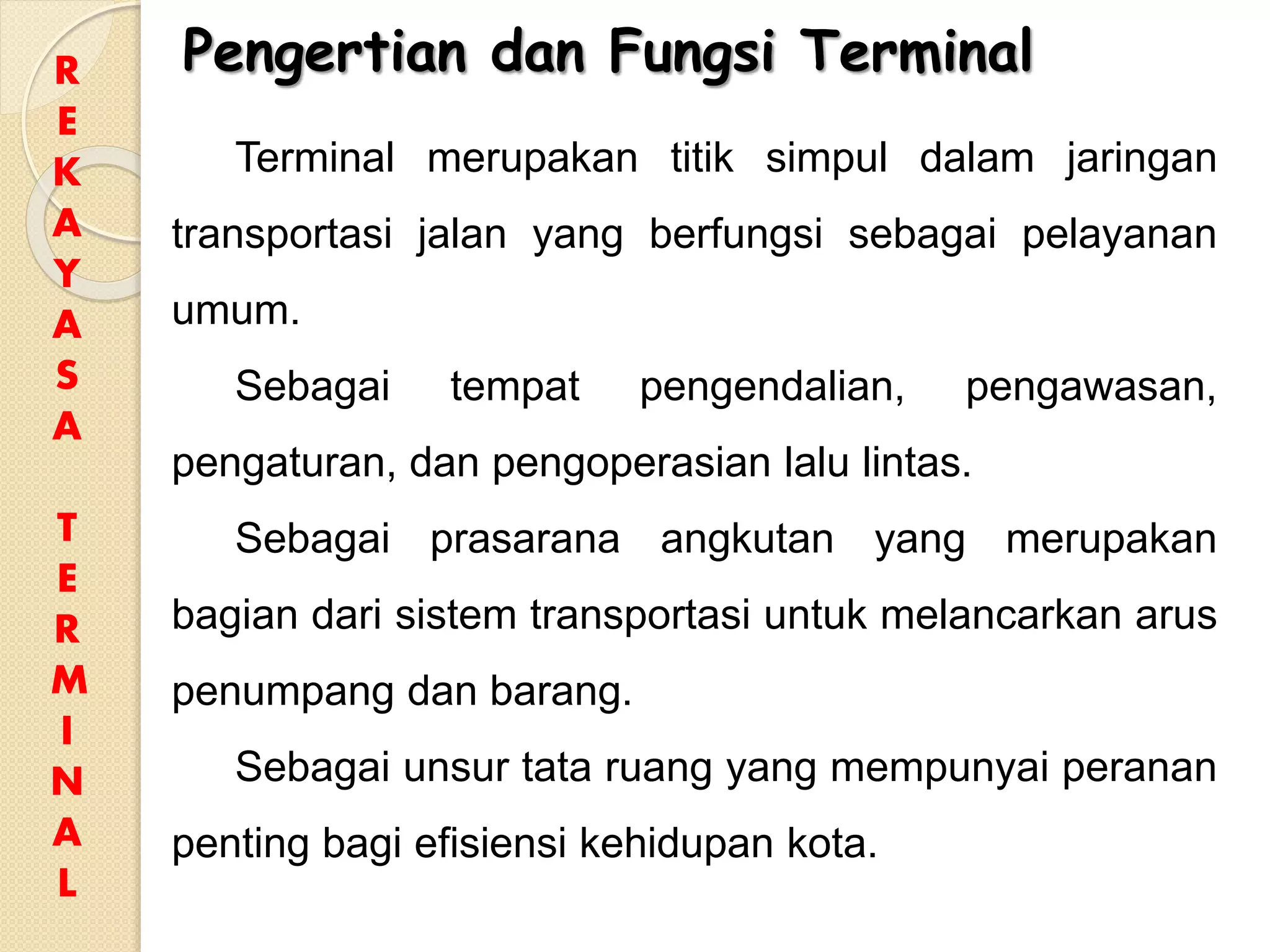 Konsep dasar perencanaan terminal | PPTX