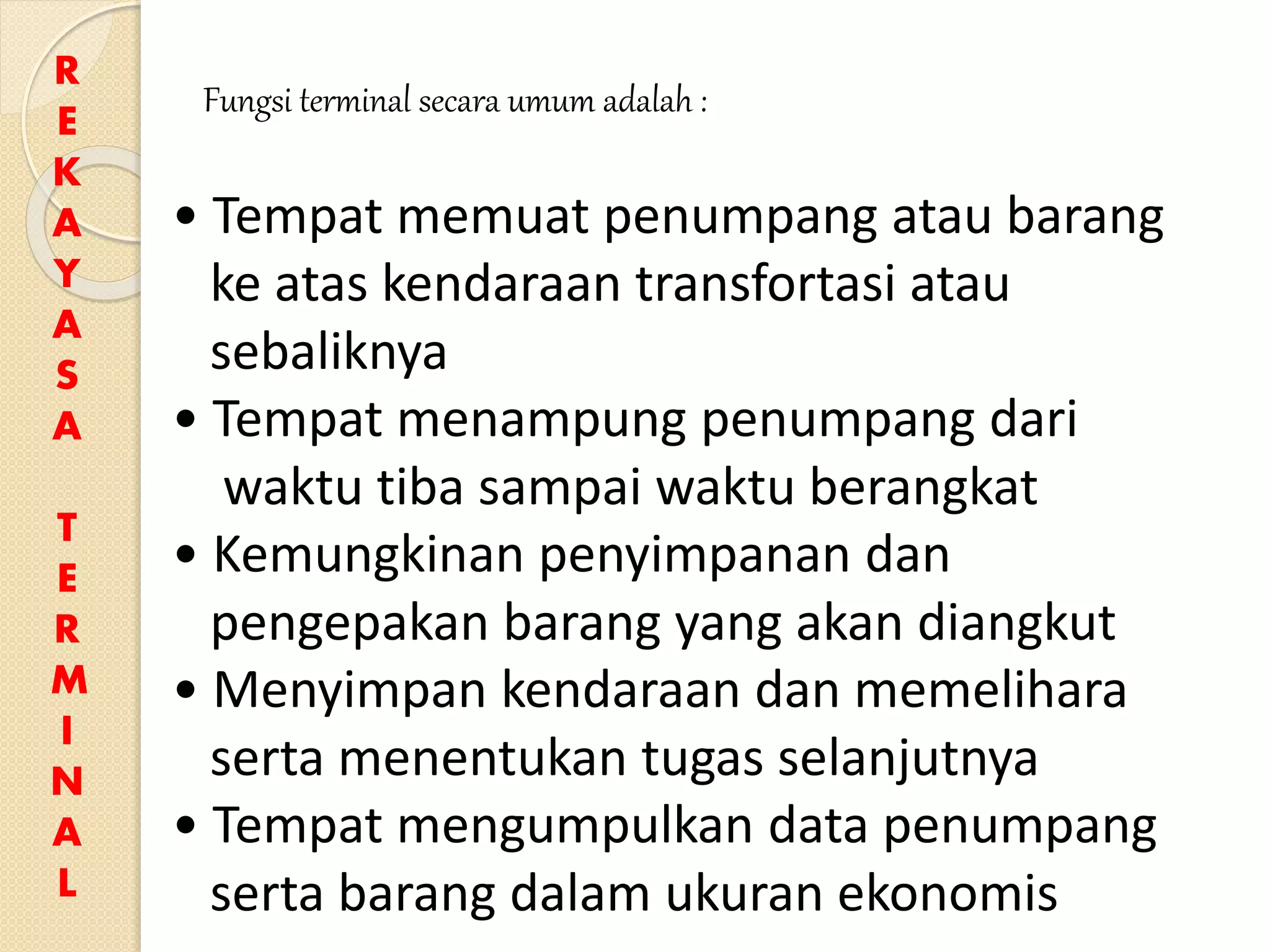 Konsep dasar perencanaan terminal | PPTX
