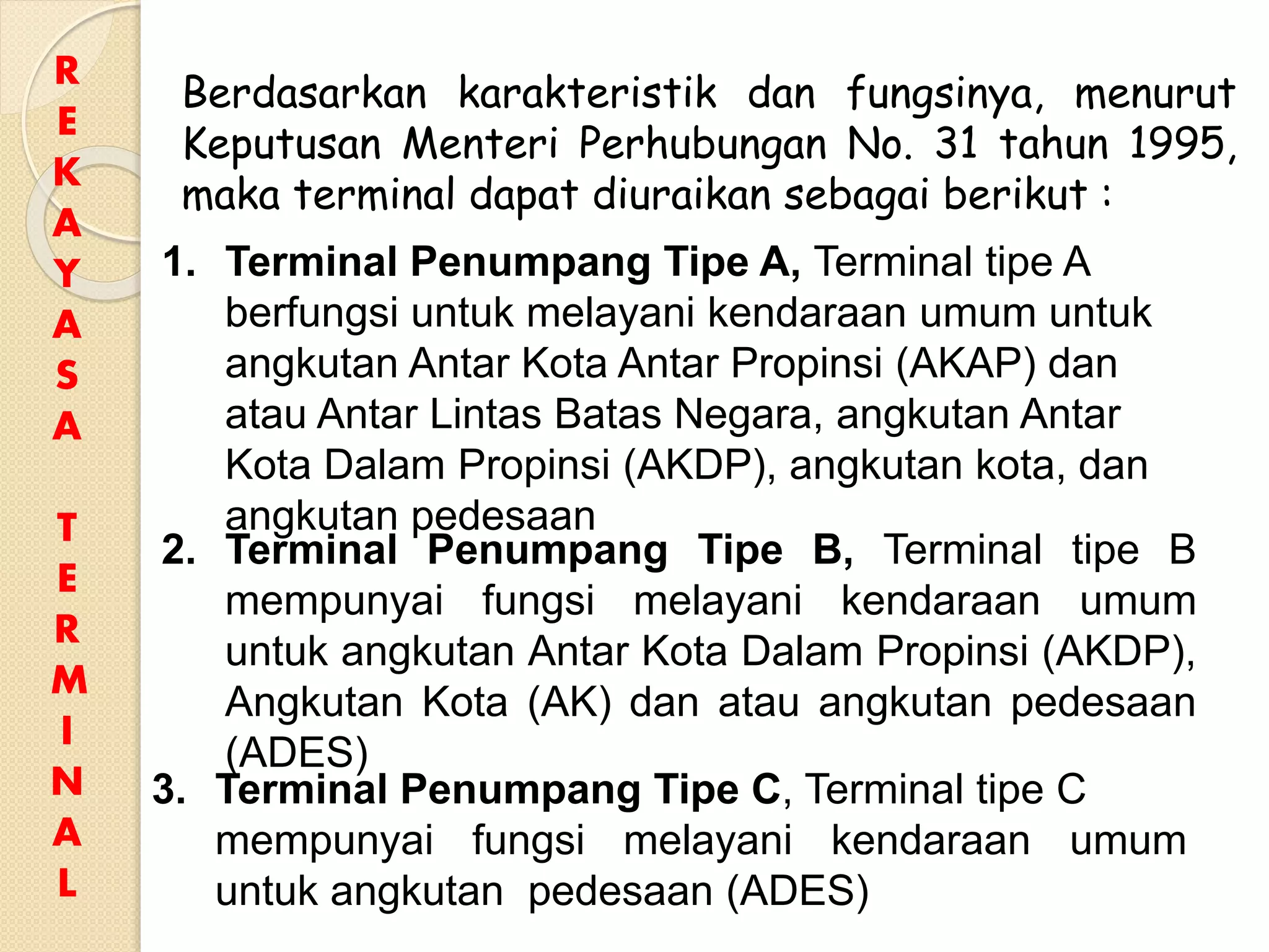 Konsep dasar perencanaan terminal | PPTX