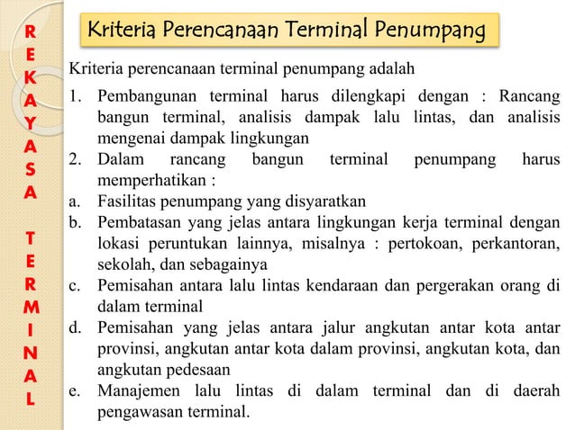 Konsep dasar perencanaan terminal | PPTX