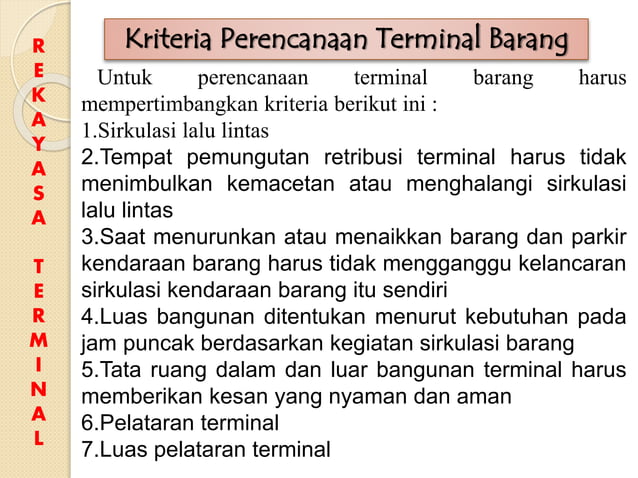 Konsep dasar perencanaan terminal | PPTX