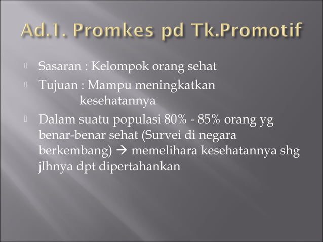 Konsep dasar promkes | PPT