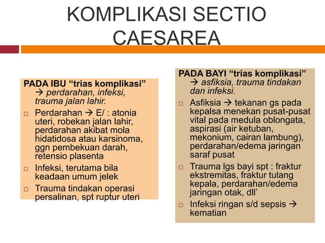 Konsep Dasar Sectio Caesarea | PPTX