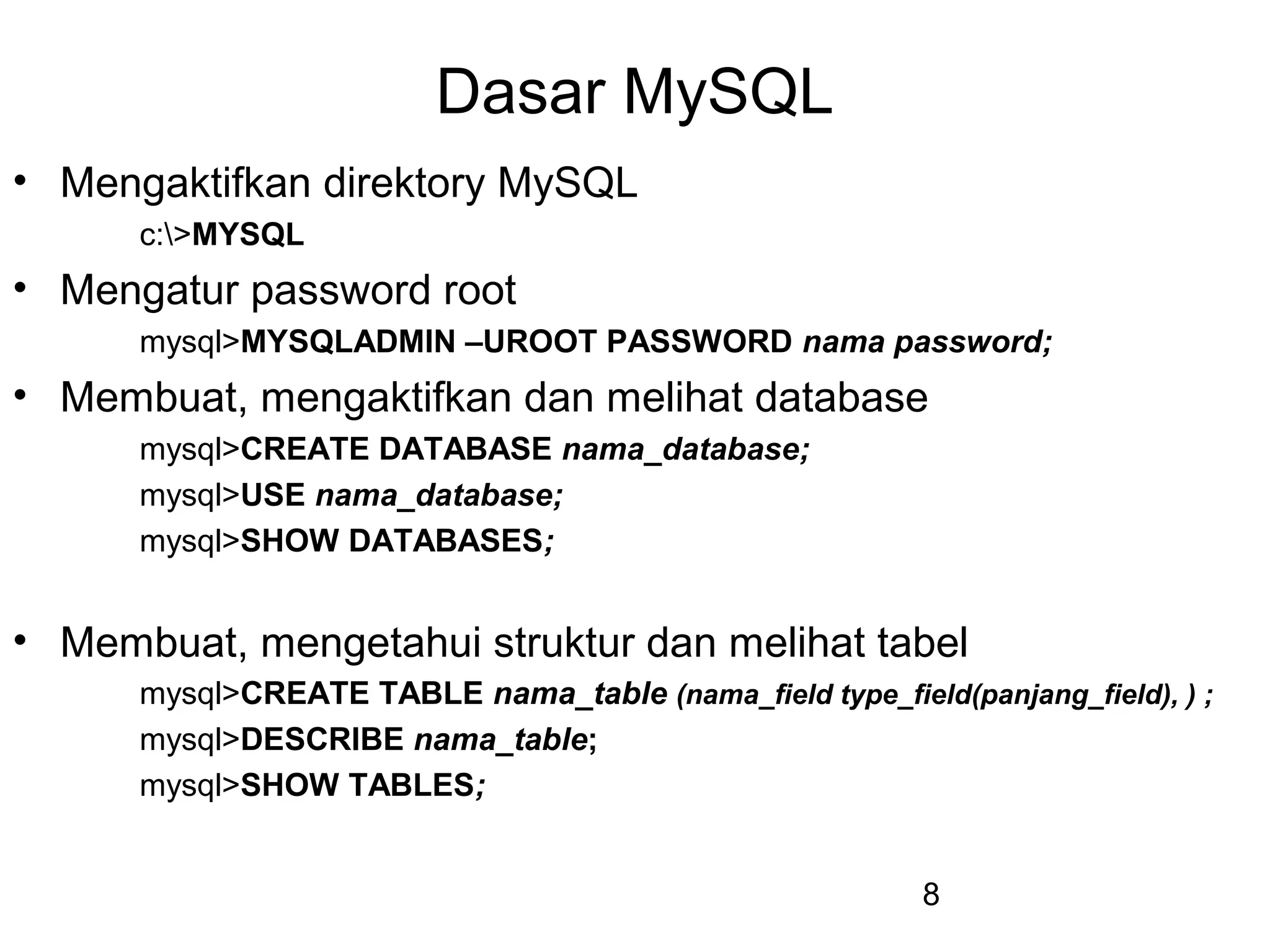 Konsep dasar sistem basis data | PPT