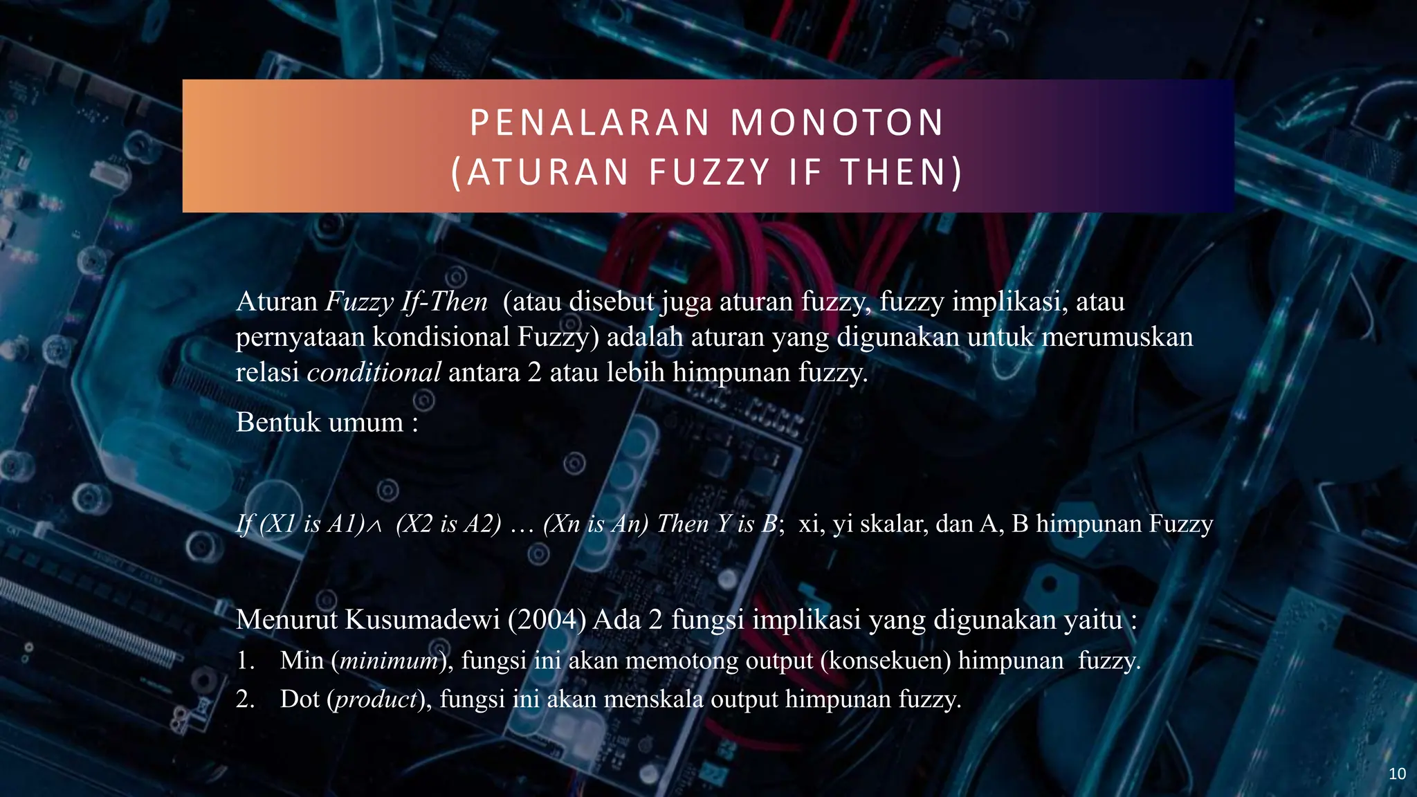 PENGERTIAN TENTANG KONSEP DASAR SISTEM FUZZY | PPTX