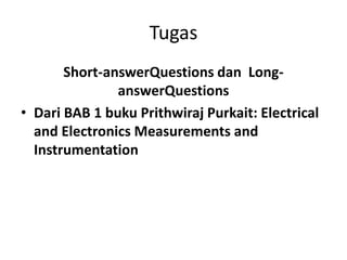 Konsep dasar sistem instrumentasi | PPTX
