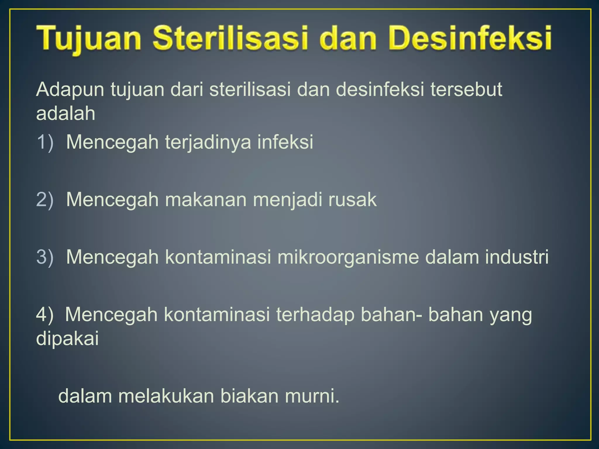 Konsep Dasar Sterilisasi dan Disinfeksi | PPTX