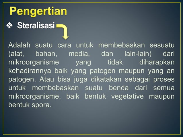 Konsep Dasar Sterilisasi dan Disinfeksi | PPTX