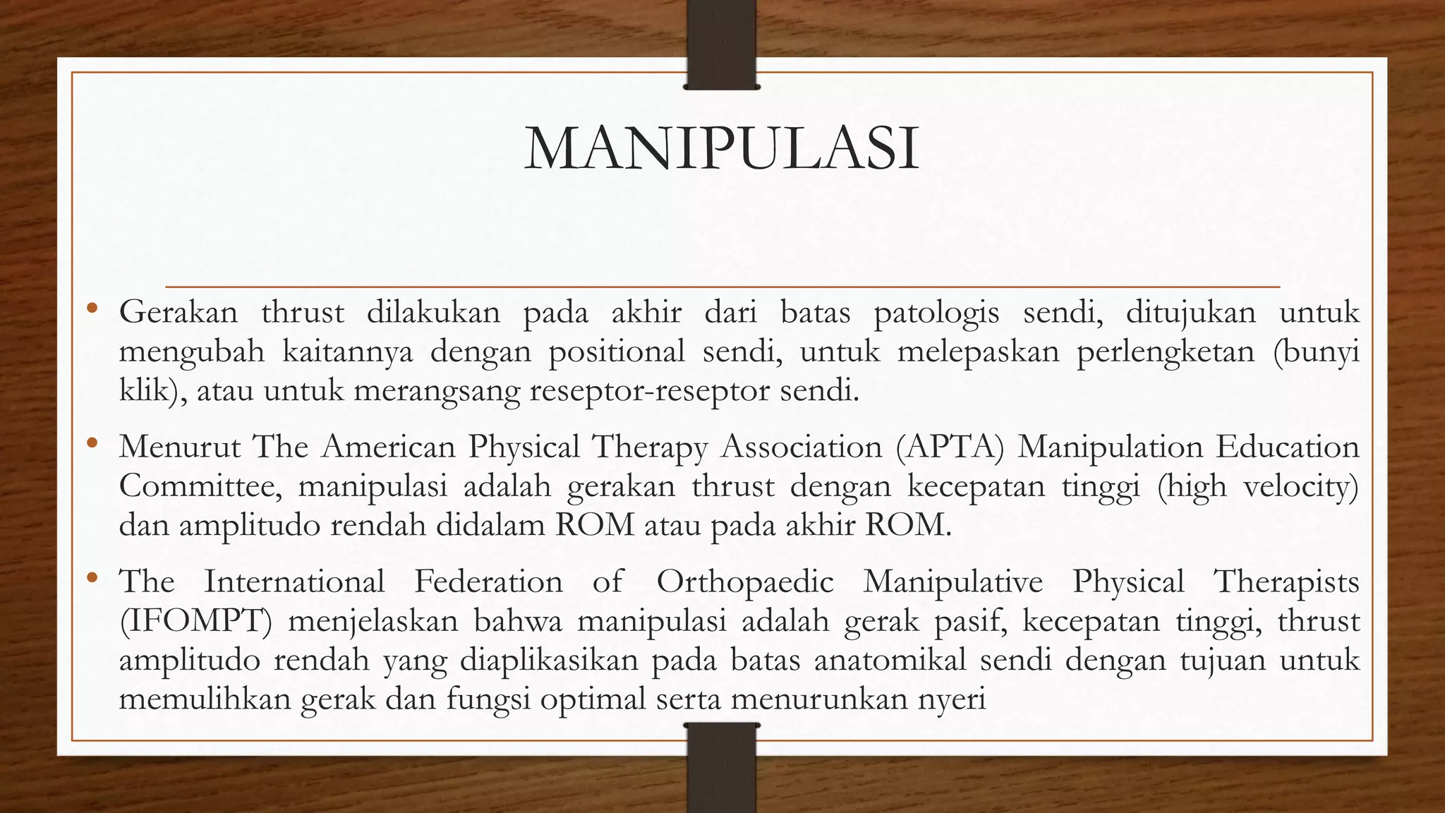 Konsep dasar terapi manual | PDF