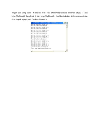 Konsep dasar thread programming | DOCX