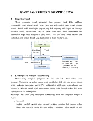 Konsep dasar thread programming | DOCX