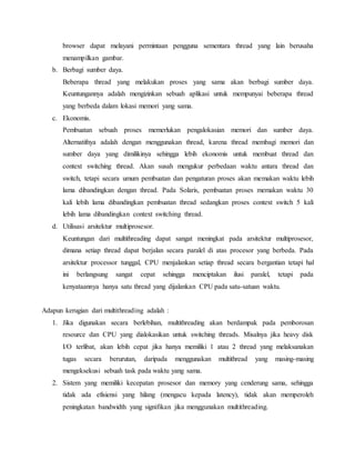 Konsep dasar thread programming | DOCX