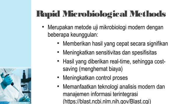 Konsep dasar uji mikrobiologi bahan pangan | PPT