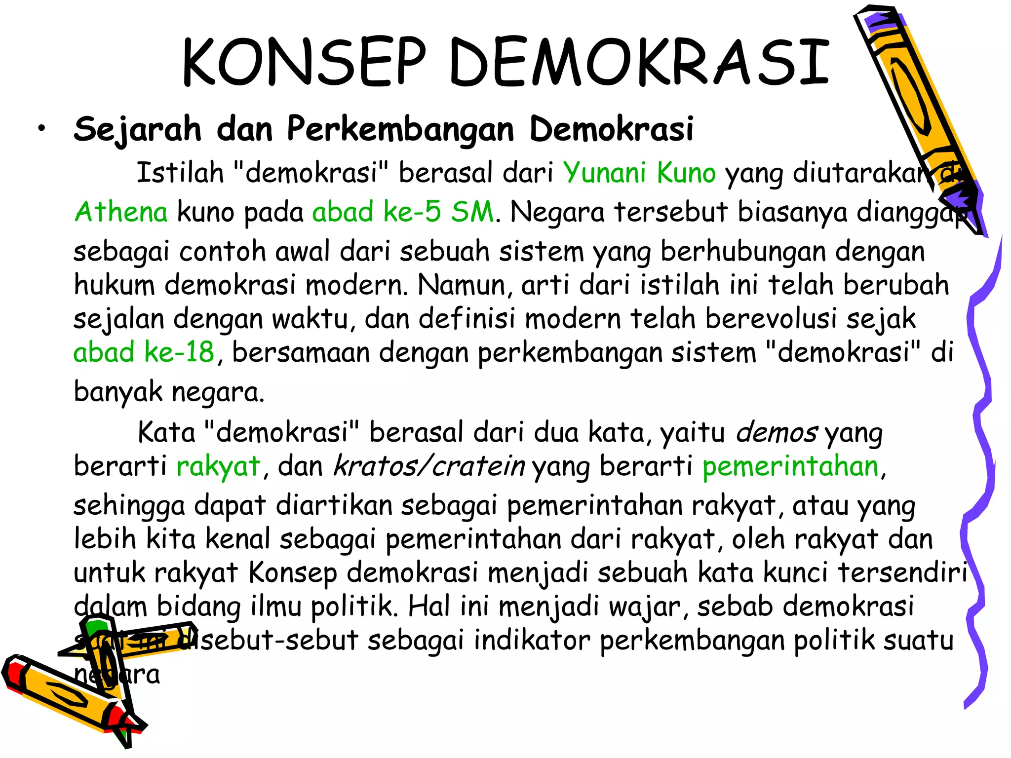 Konsep demokrasi | PPT