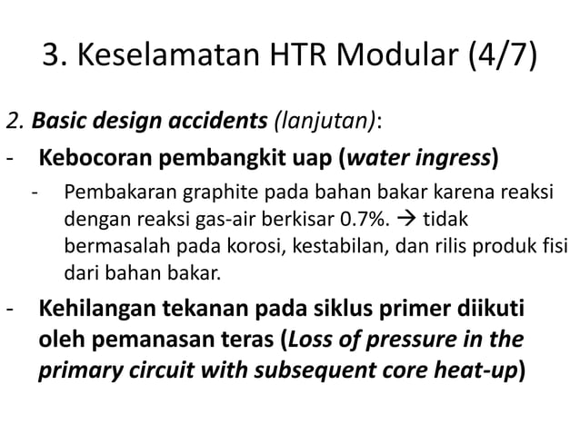 Konsep desain dan keselamatan htr module | PPT