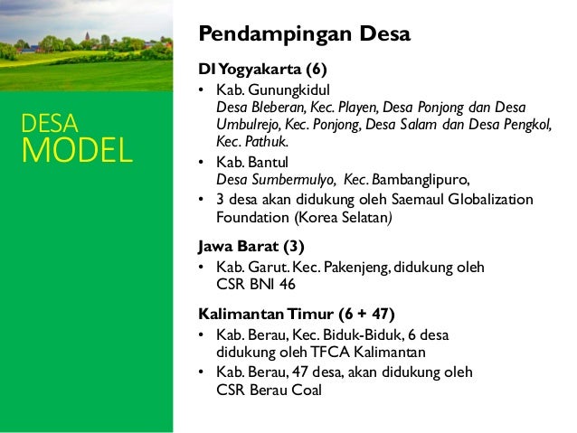 Konsep desa lestari, penabulu alliance 2015