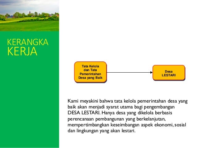 Konsep desa lestari, penabulu alliance 2015