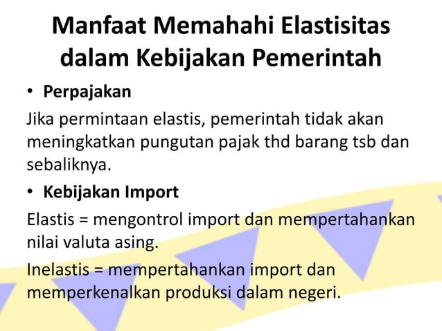Konsep elastisitas(10) | PPT