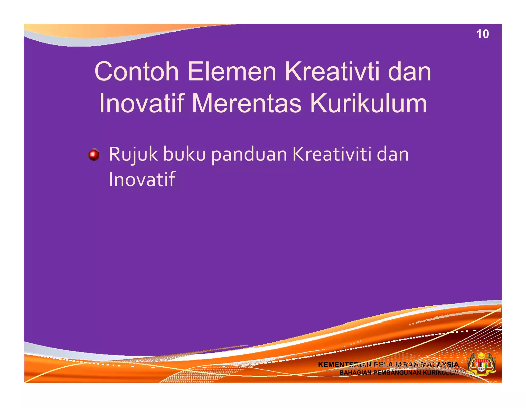 Konsep elemen merentas kurikulum | PDF