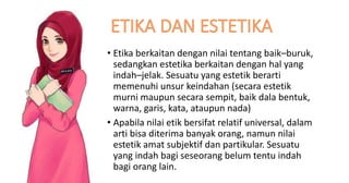 Konsep etika dan estetika | PDF