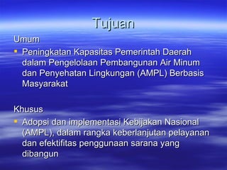 Konsep Operasionalisasi Kebijakan Nasional Air Minum dan Penyehatan ...