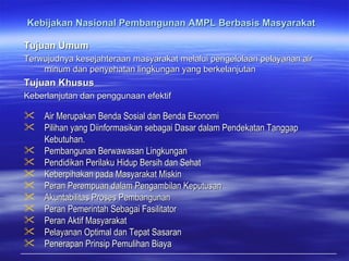 Konsep Operasionalisasi Kebijakan Nasional Air Minum dan Penyehatan ...