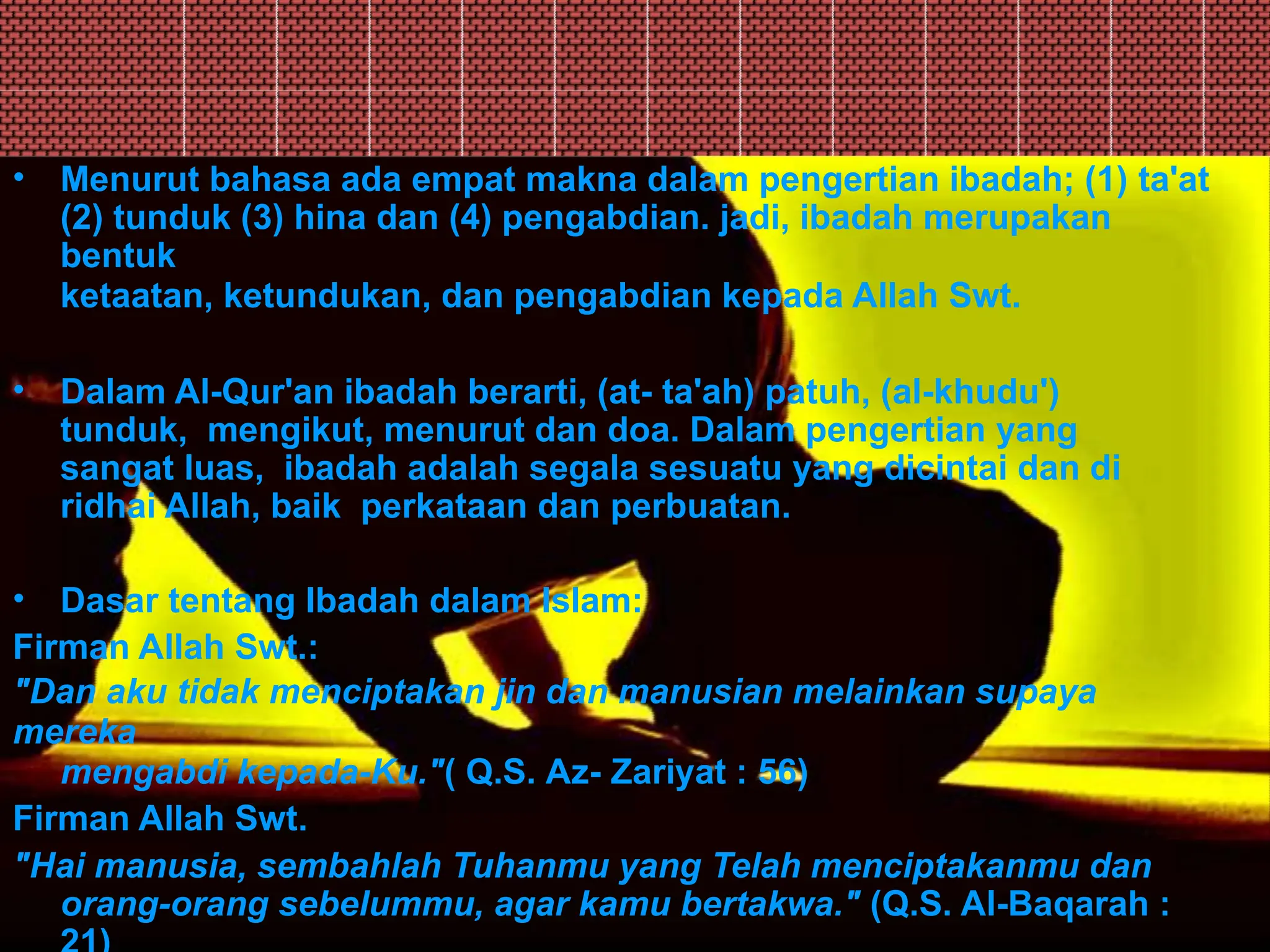 Materi Konsep Fiqh dan Ibadah dalam Islam | PPTX