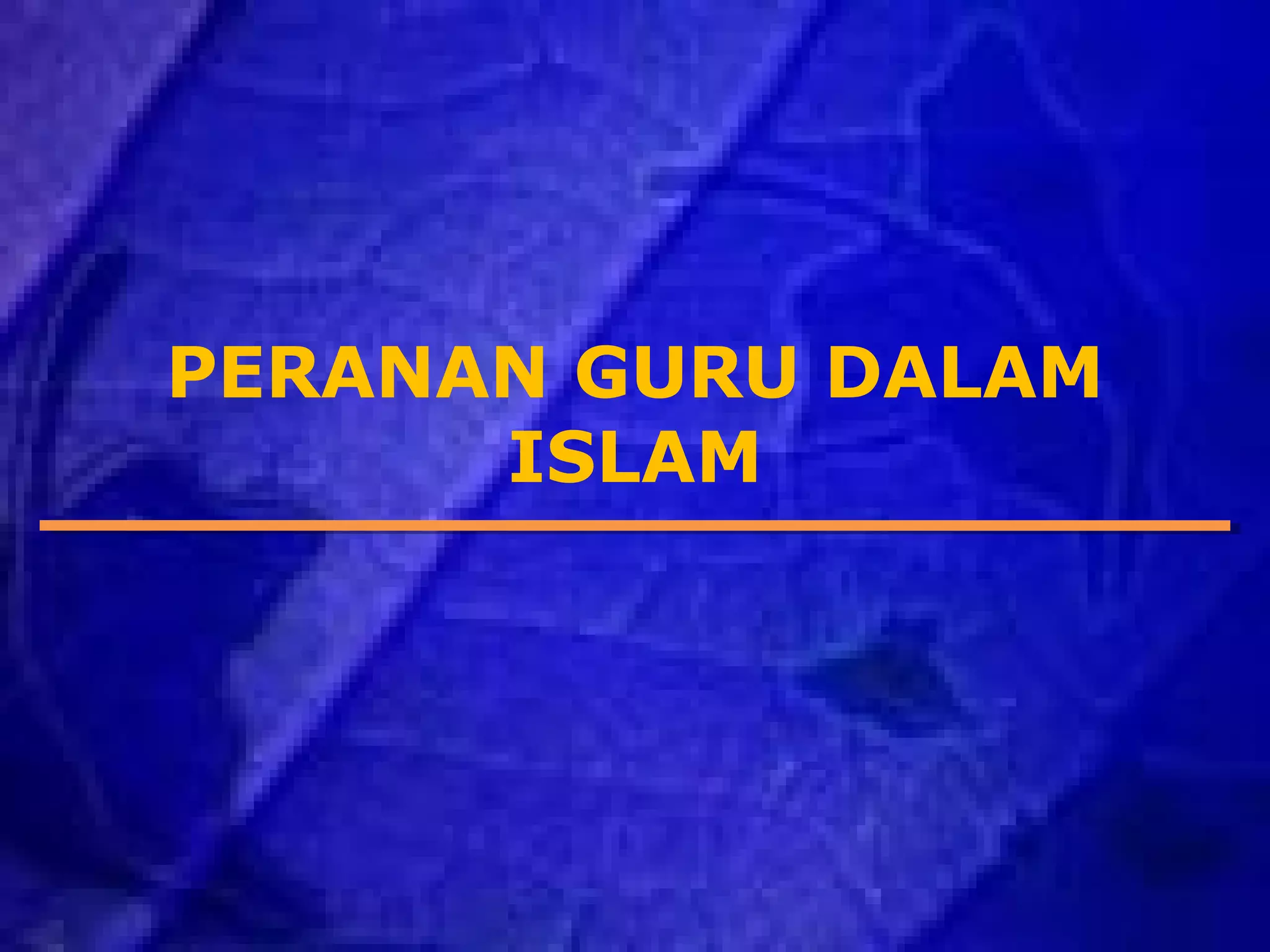 Konsep guru islam, timur dan barat | PPT