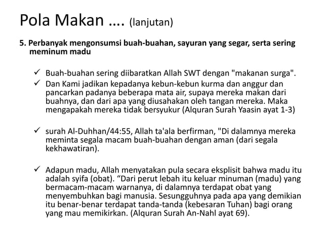 KONSEP HIDUP SEHAT DALAM ISLAM | PPTX