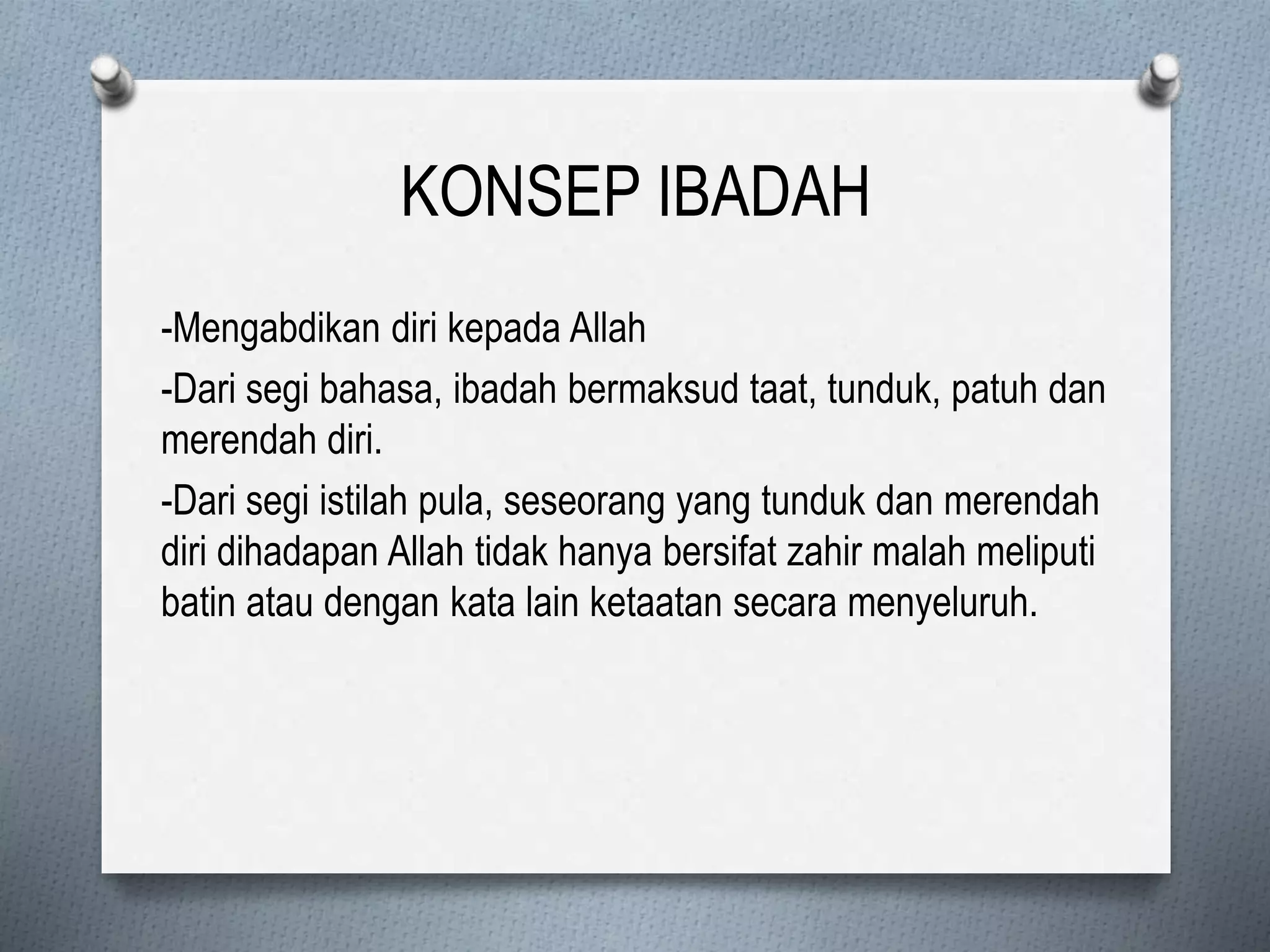 Konsep Ibadah dan Bersuci dalam Islam | PPTX