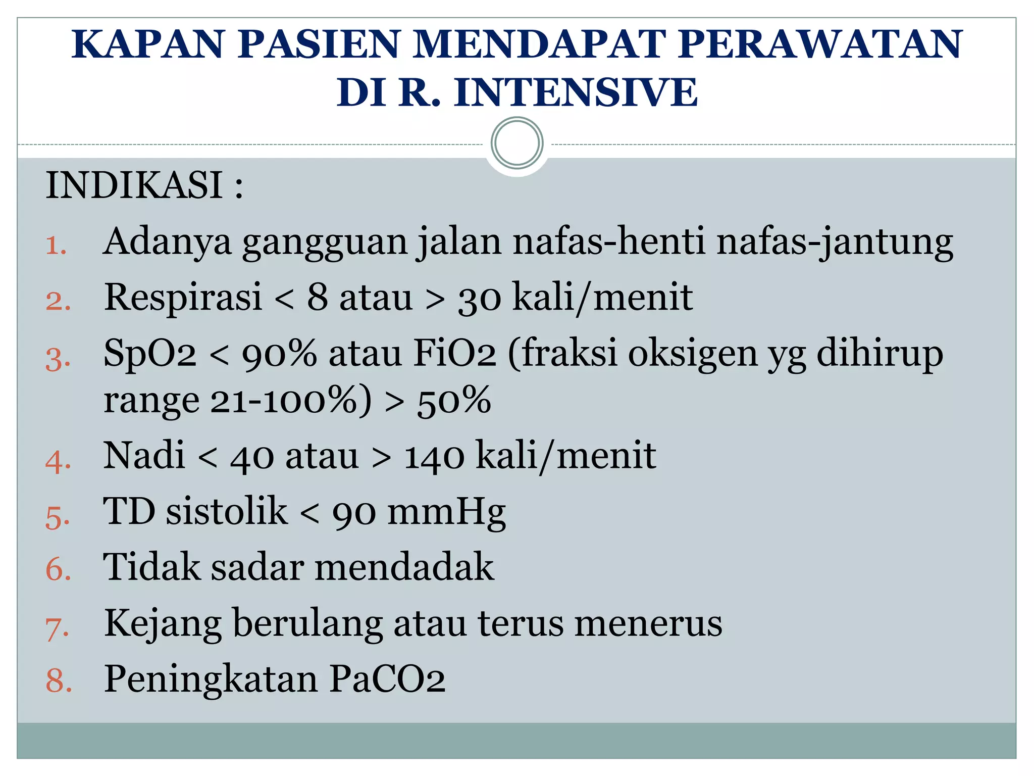 Konsep Intensive Care Unit | PPT