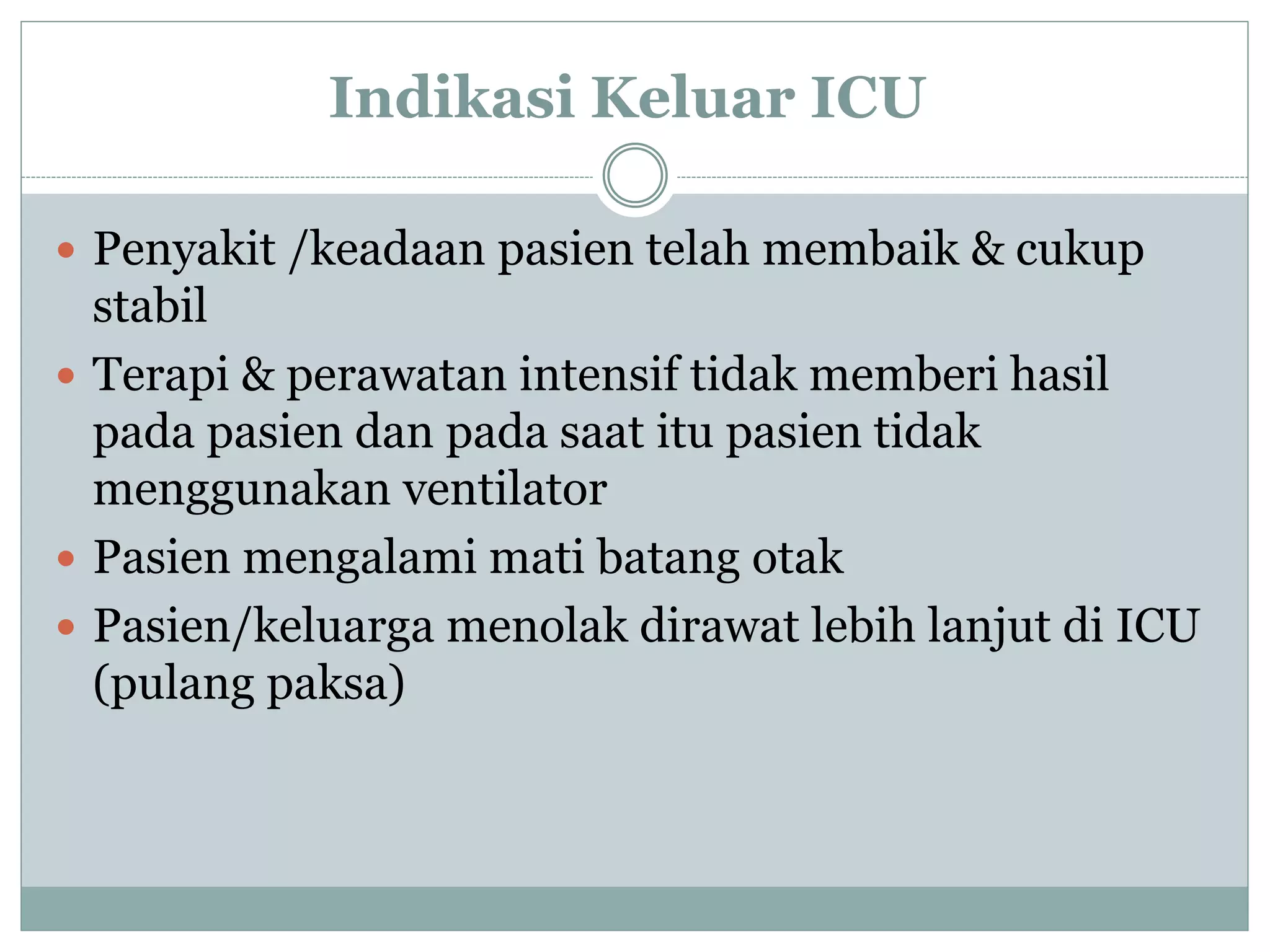 Konsep Intensive Care Unit | PPT