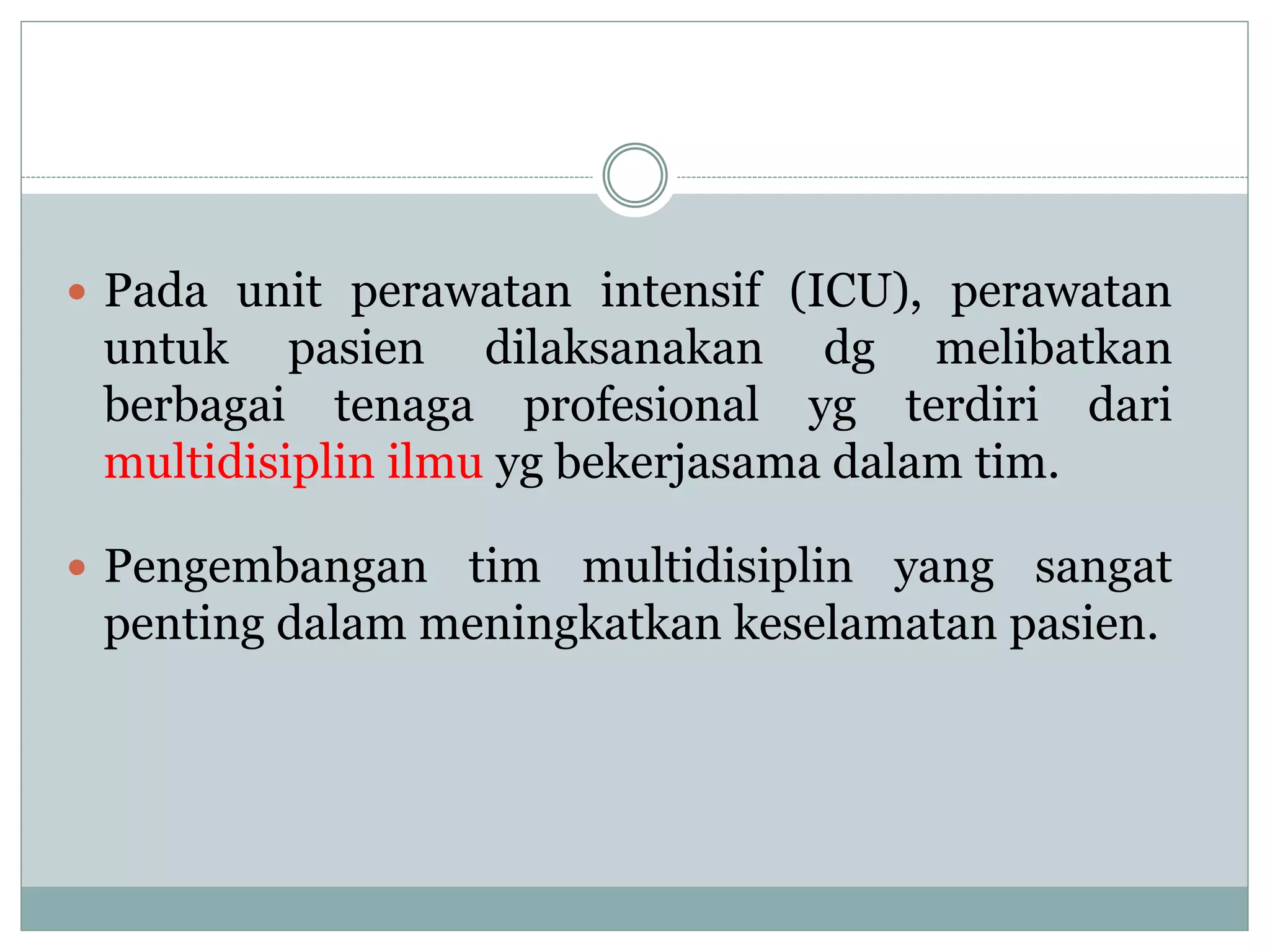 Konsep Intensive Care Unit | PPT