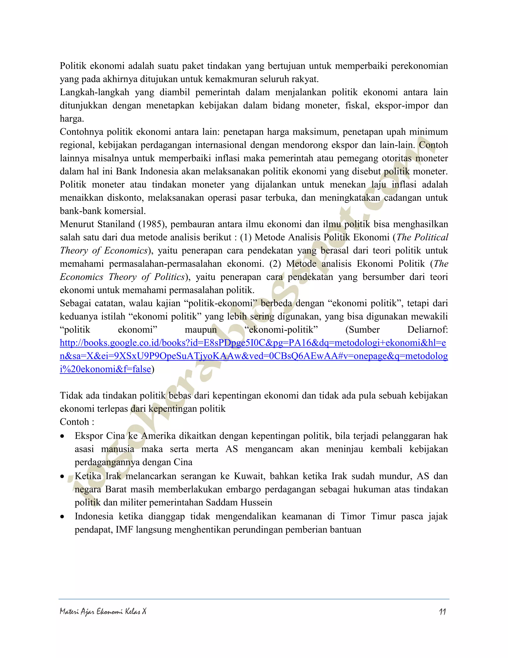 Konsep ilmu ekonomi (sesuai materi eko SMA K13) | PDF