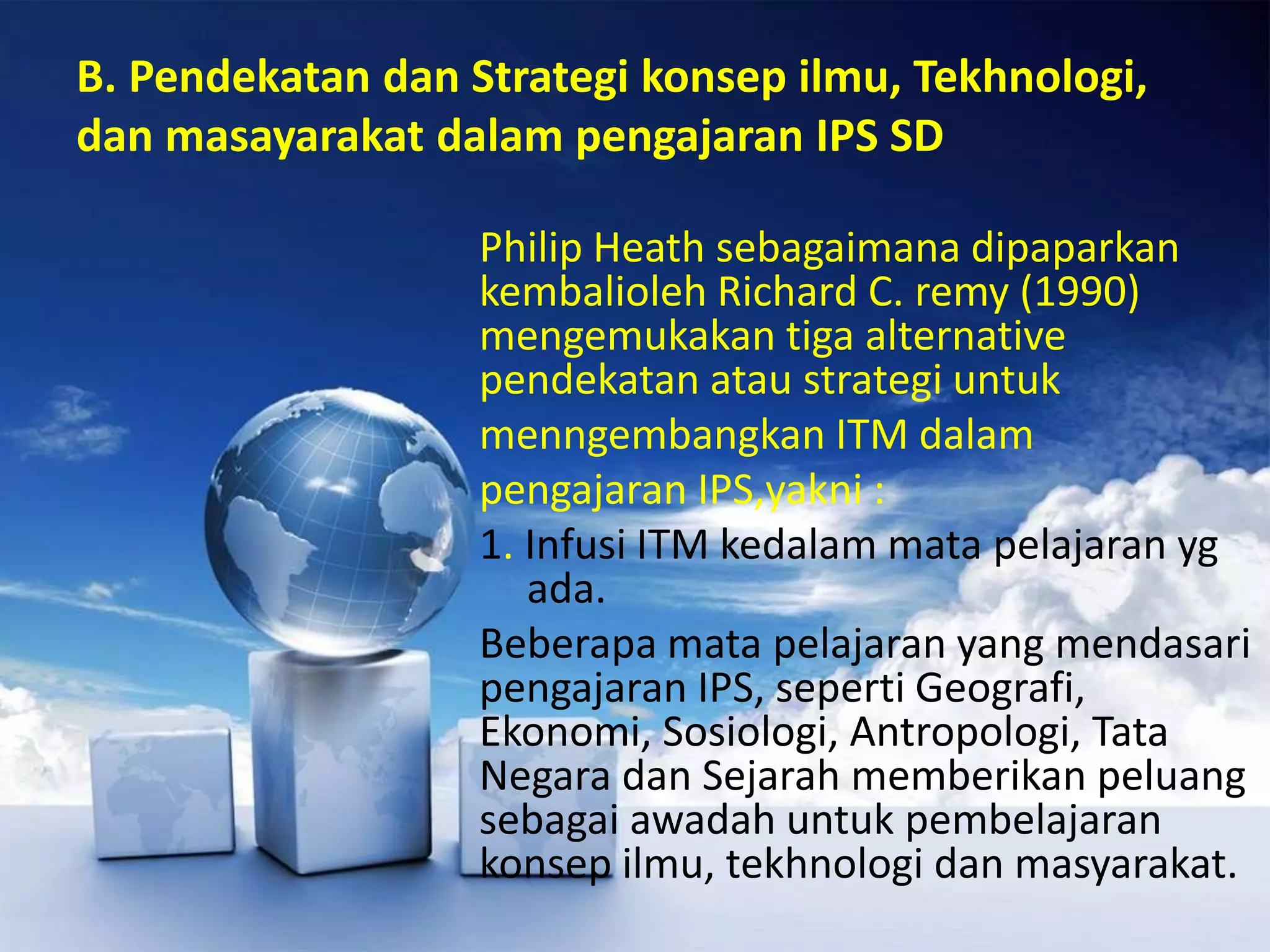 Konsep ilmu, teknologi, dan masyarakat dalam | PPTX