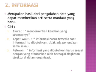 Konsep informasi dan sistem infromasi | PPT