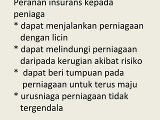 PERDAGANGAN TINGKATAN 5 (Konsep insurans) | PPT