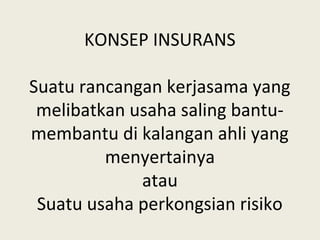 PERDAGANGAN TINGKATAN 5 (Konsep insurans) | PPT