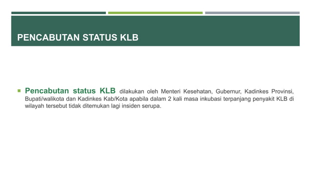 Konsep investigasi klb wabah | PPTX
