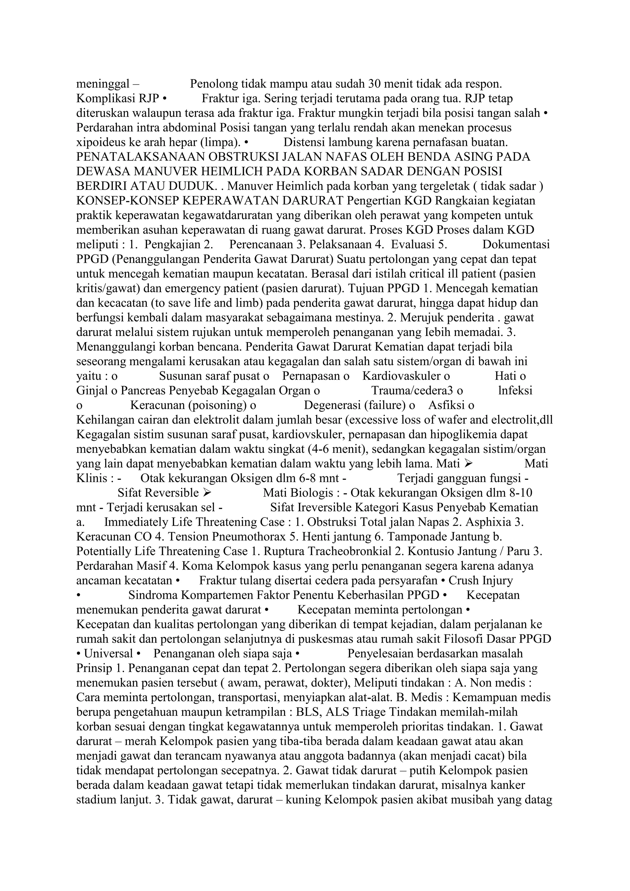 Konsep keperawatan gawat darurat | DOCX