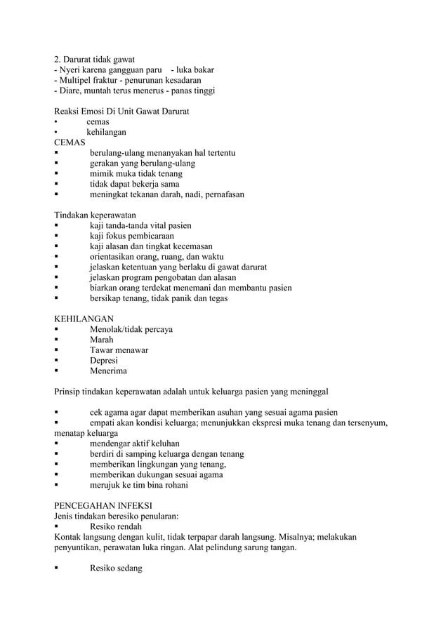 Konsep keperawatan gawat darurat | DOCX