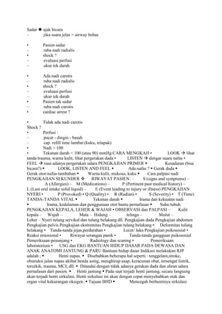 Konsep keperawatan gawat darurat | DOCX