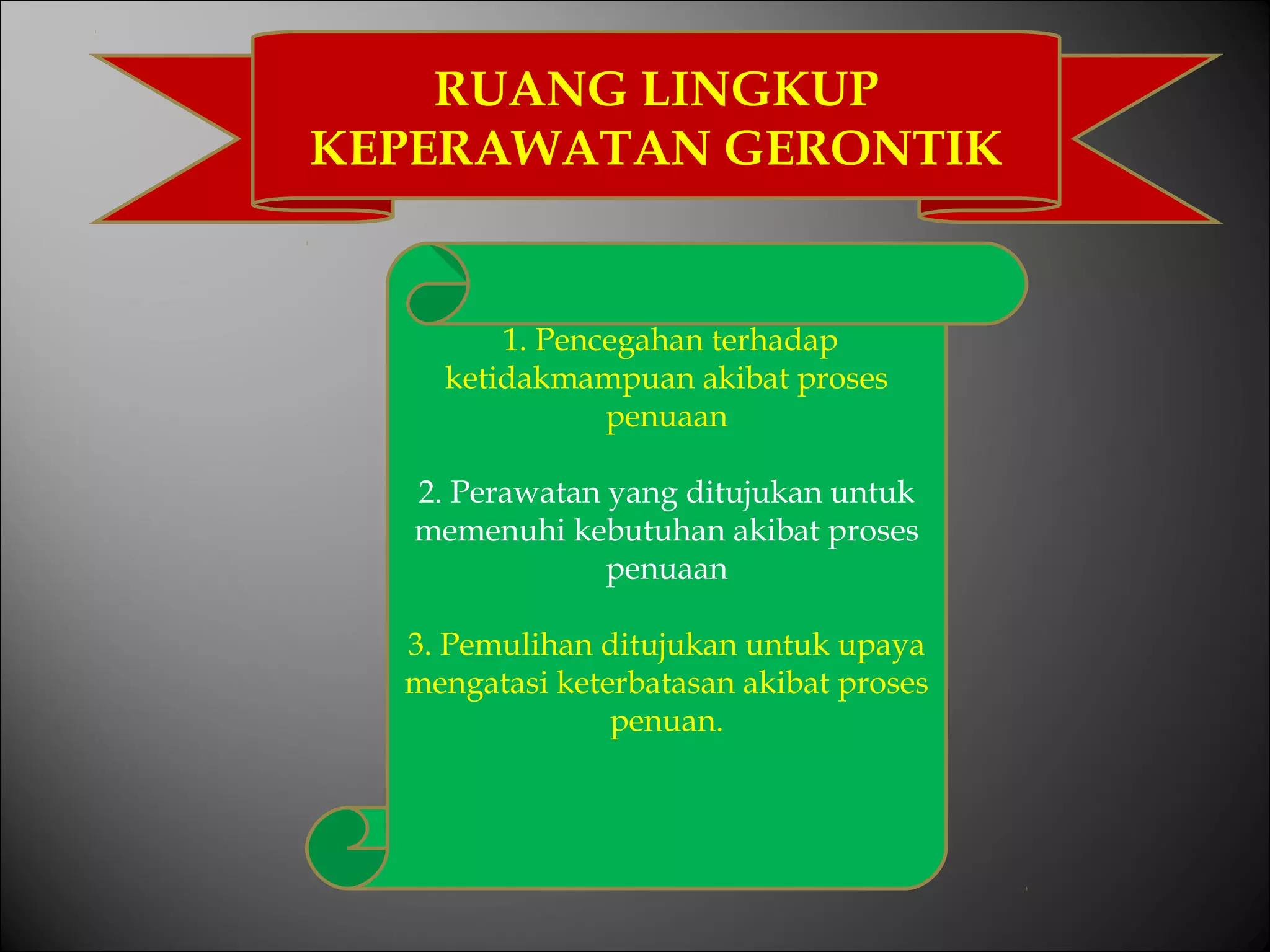 Konsep Dasar Ilmu keperawatan gerontik | PPT